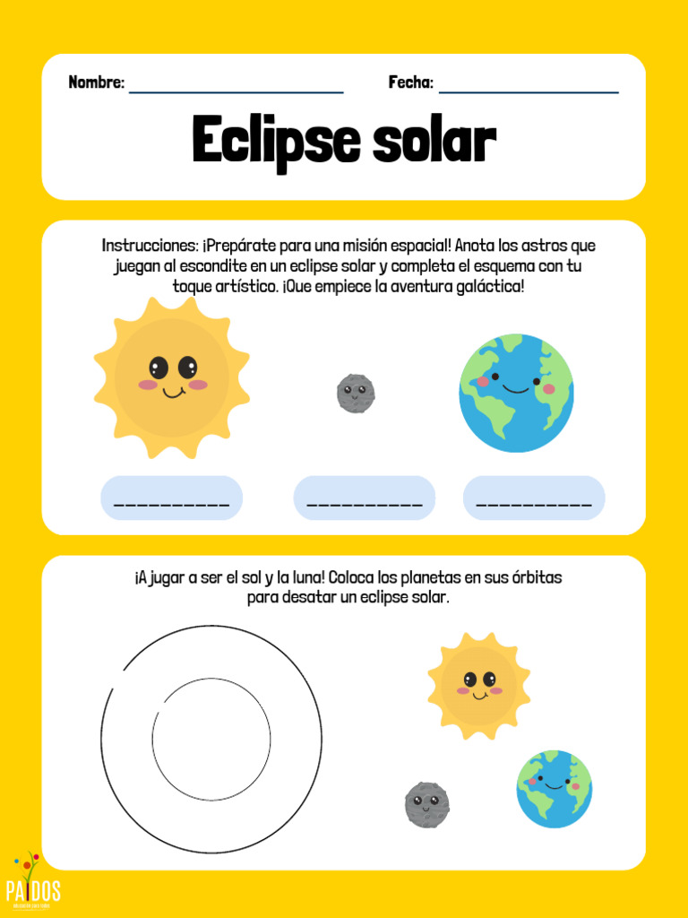 Misión Espacial: Eclipse Solar Divertido | PDF | Arte | Ciencia y ...