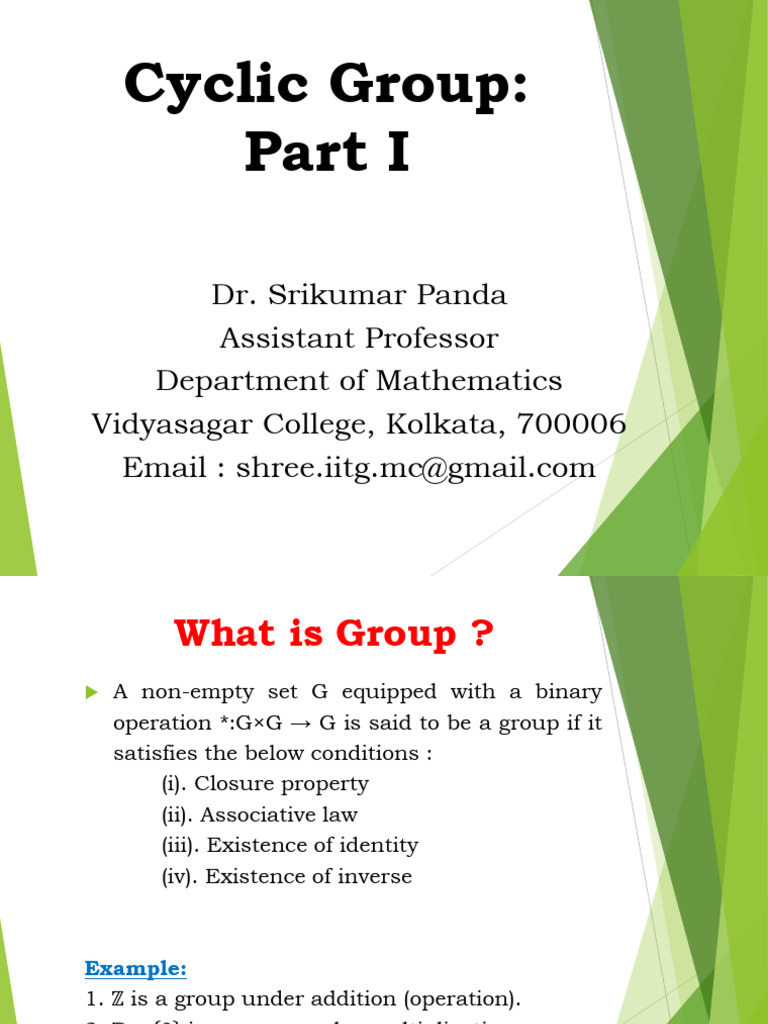 Cyclic Group-Parti | PDF | Group (Mathematics) | Integer