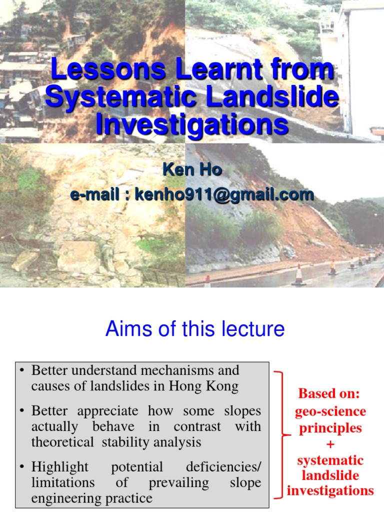 Lessons from Landslide Investigations | PDF | Landslide | Hydrogeology
