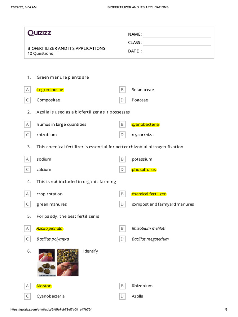 Biofertilizer and Its Applications | PDF | Fertilizer | Horticulture