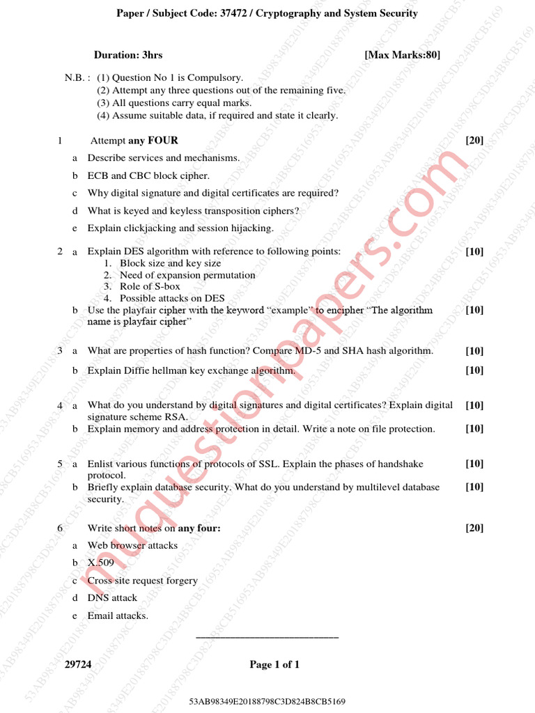 Css-2023 QP | PDF | Security Engineering | Applied Mathematics