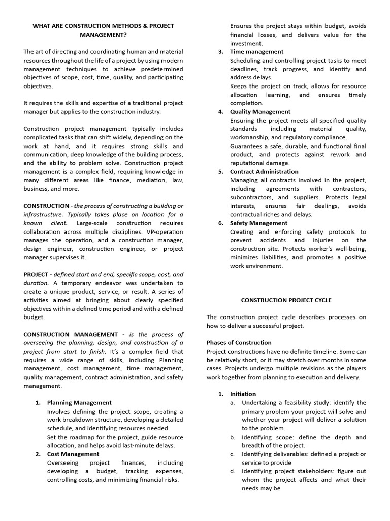Construction Project Management Guide | PDF | Project Management | Business