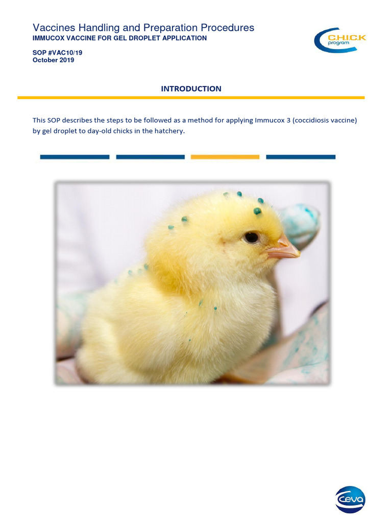 SOP VAC 10 - 19 Coccidia Vaccine in CevaGel Diluent - Immucox 3 - 70g ...