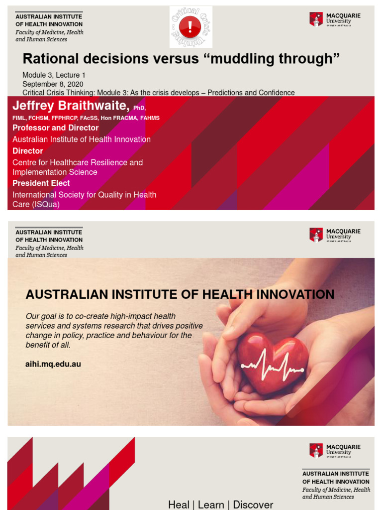 Critical Crisis Thinking Muddling Slide Deck Braithwaite 080920 | PDF ...