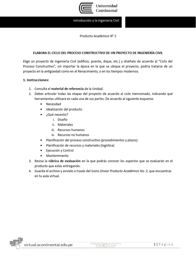 Producto académico N2 introduccion a la ingenieria civil | PDF | Hormigón | Ingeniería