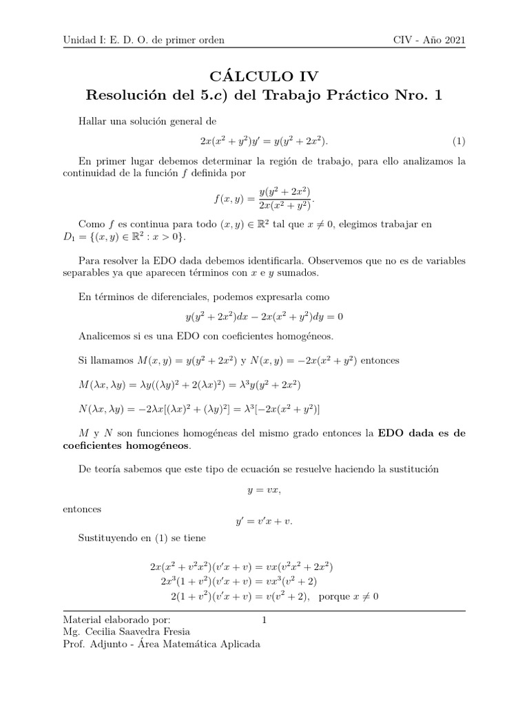 Practico 1 - Ejercicio 5c - 2021 | PDF | Álgebra | Conceptos matemáticos