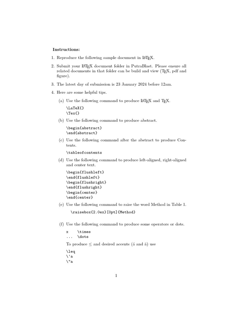 La Te Xassignment | PDF | Te X | Text