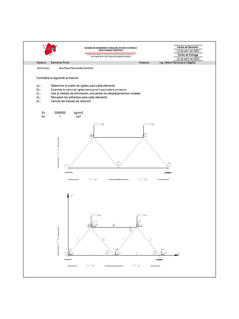 Tarea Estructura | PDF | Mecánica | Relaciones matematicas