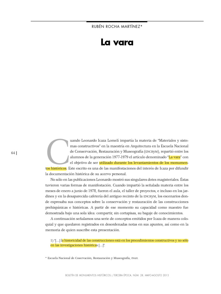 ROCHA. La Vara | PDF | Pie (unidad) | México