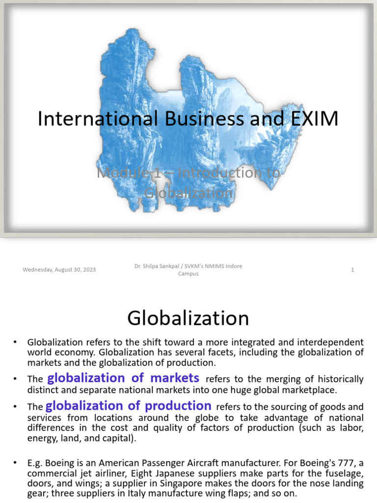 IB&EXIM1 To 4 | PDF | Globalization | Developing Country