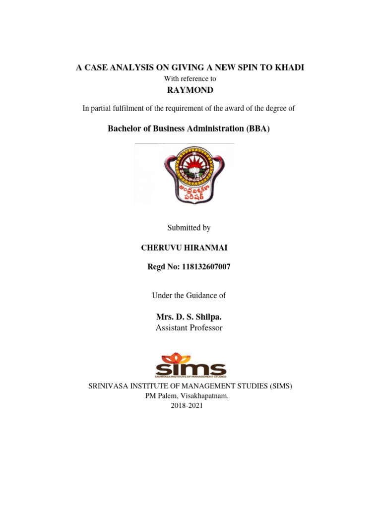 Raymond - Case Study Analysis | PDF | Textile Industry | Textiles