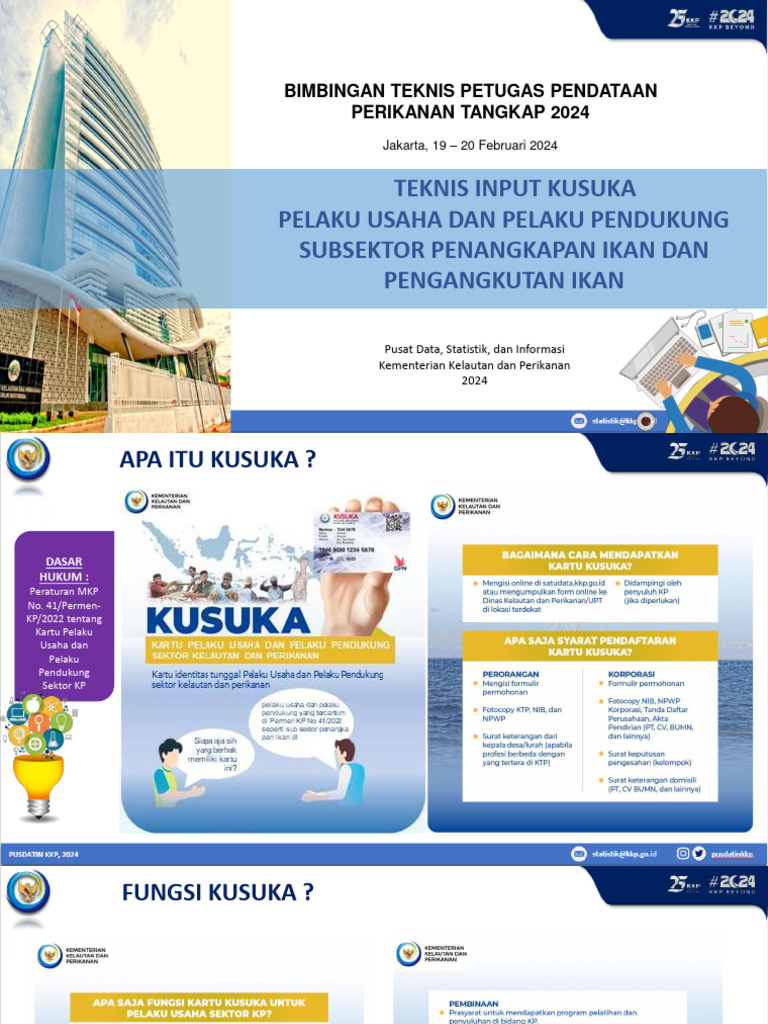 KUSUKA Subsektor Penangkapan Dan Pengangkutan Ikan | PDF