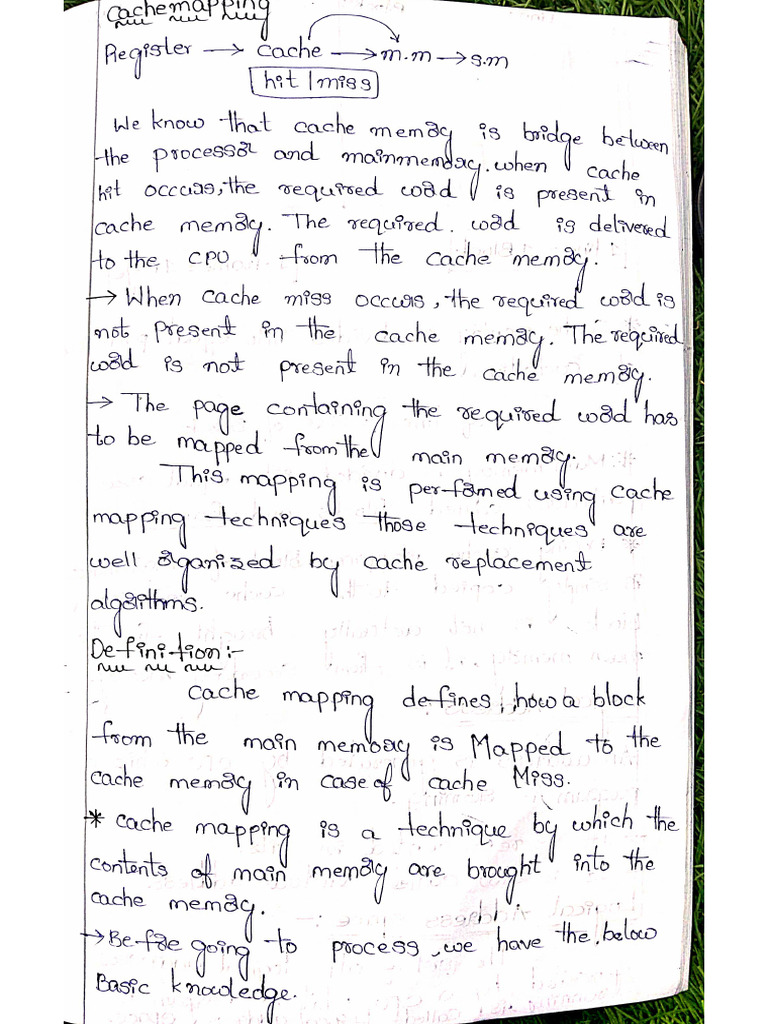 Cache Mapping Notes | PDF