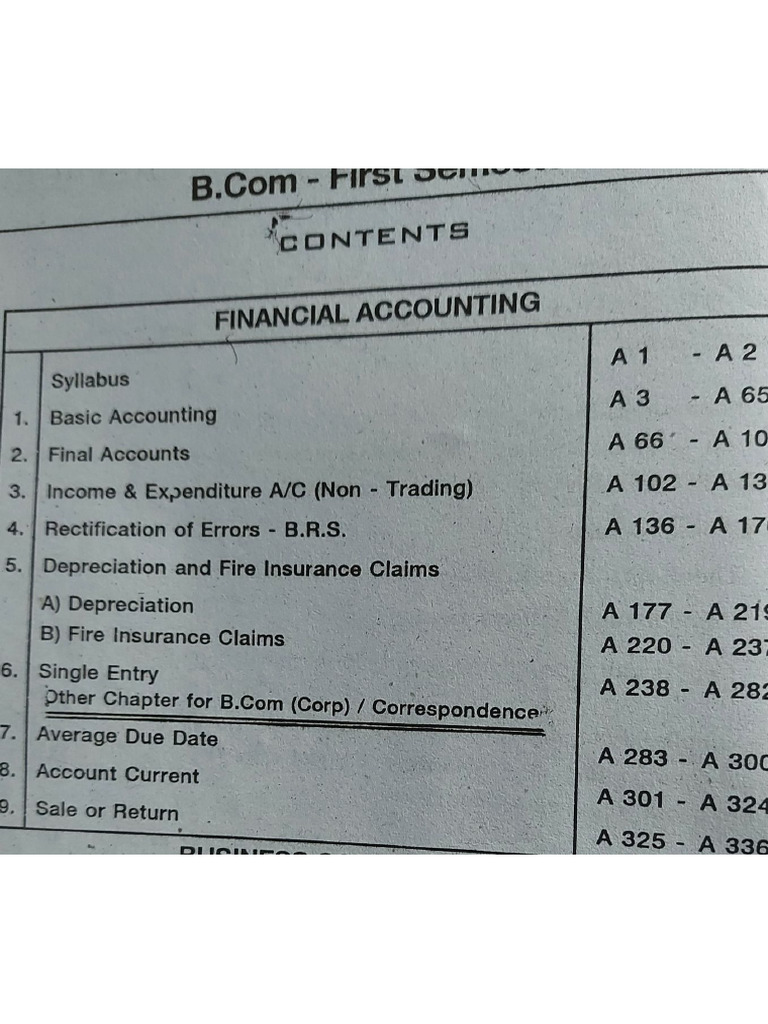 1st Sem Account | PDF