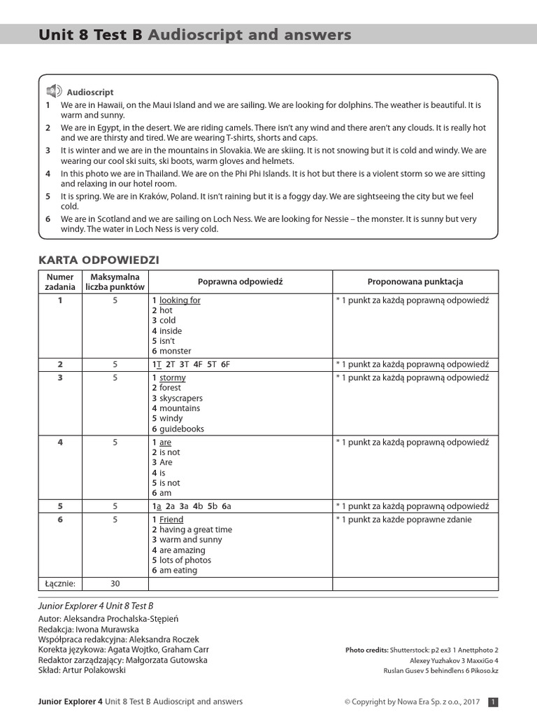 Unit 8 Test B Audioscript | PDF