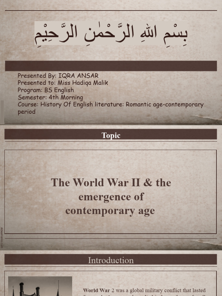 World War II Presentation | PDF | World War II | Atomic Bombings Of ...