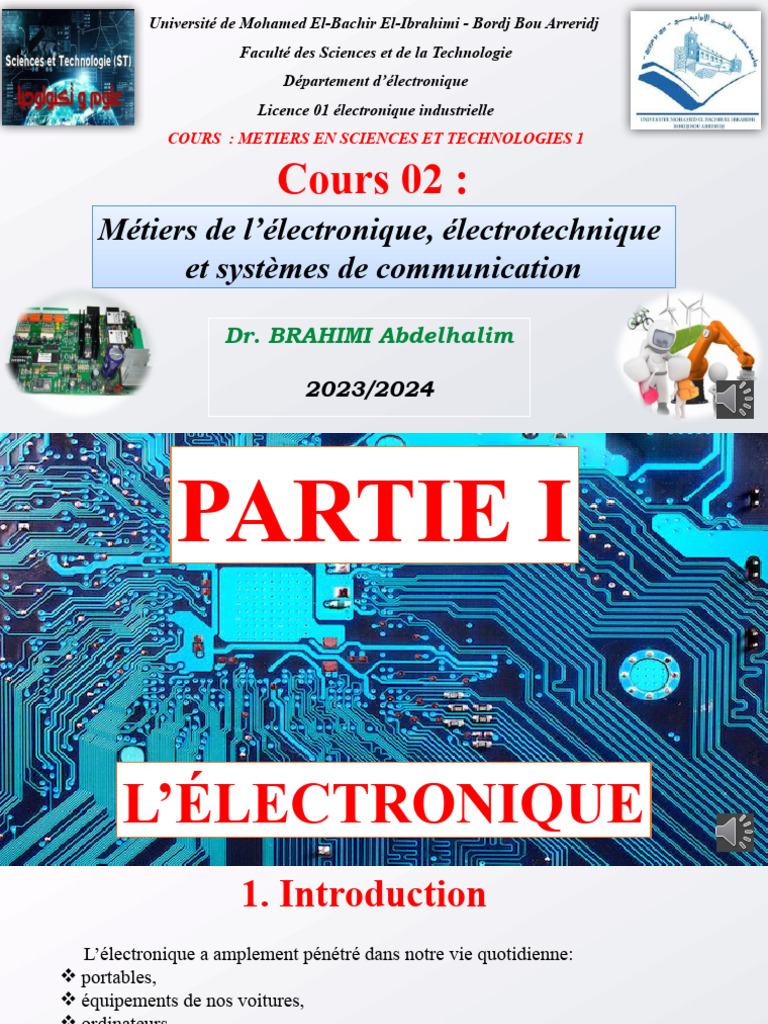 Cours 2 MST 1 | PDF | Électronique | Électrotechnique