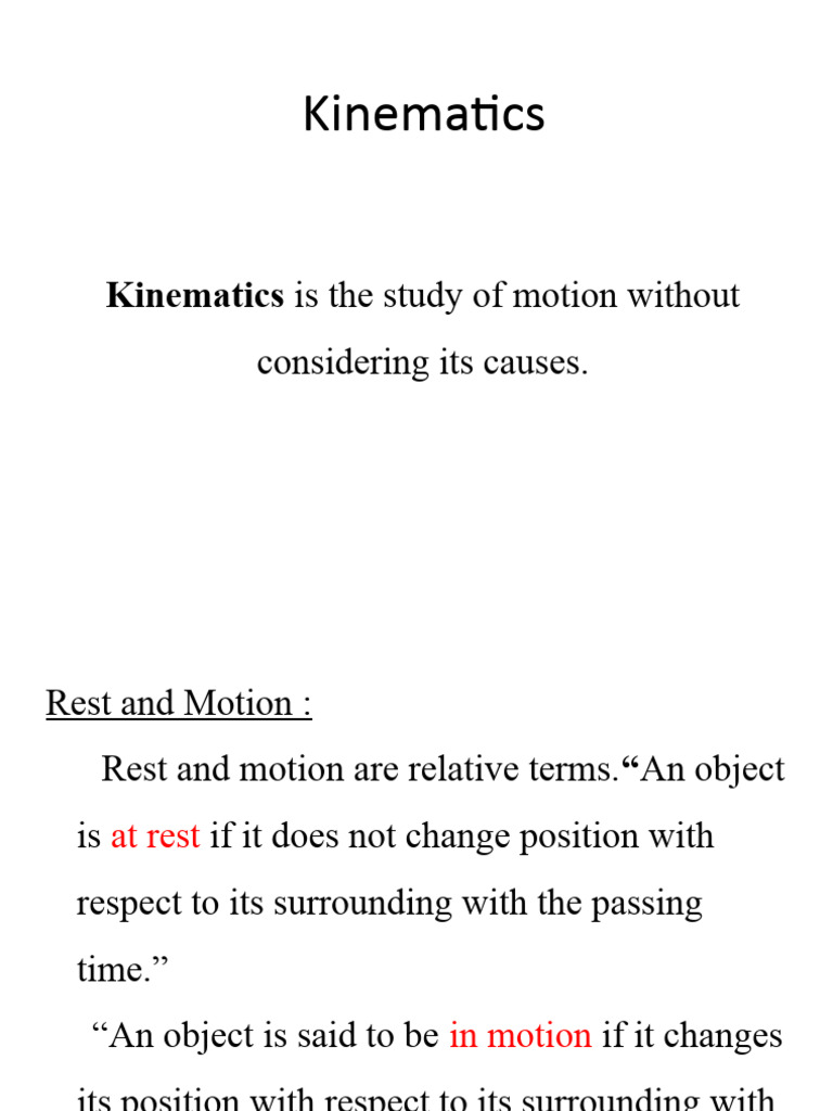 Kinematics and Uniform Acceleration | PDF | Velocity | Speed