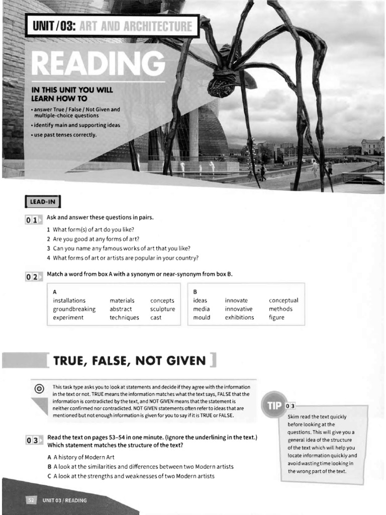 Iea Reading Unit 3 | PDF