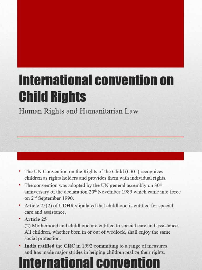 International Convention On Child Rights | PDF | Children's Rights ...