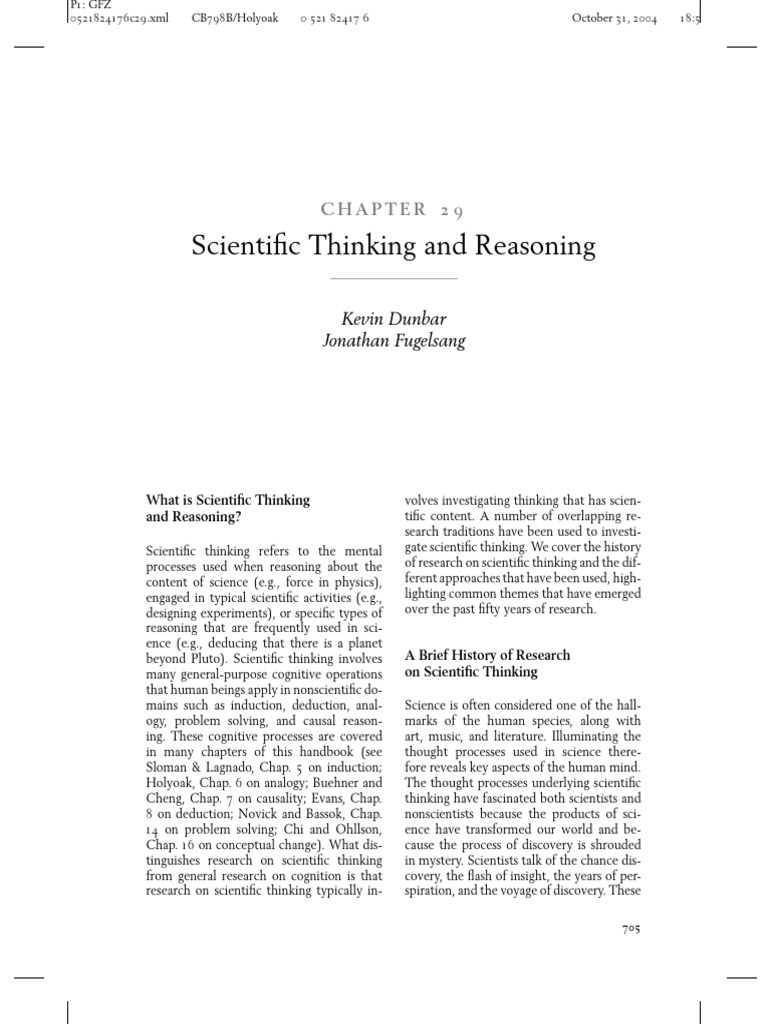 Scientific Thinking and Reasoning | PDF | Hypothesis | Scientific Method