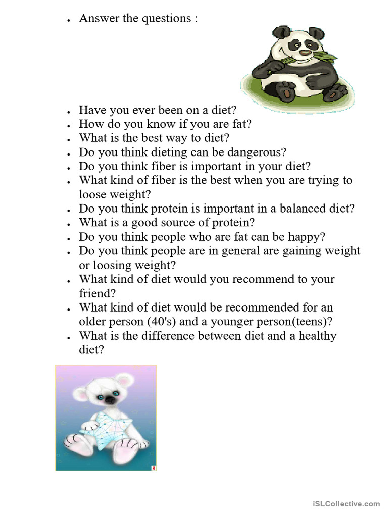 Questions About Diets | PDF