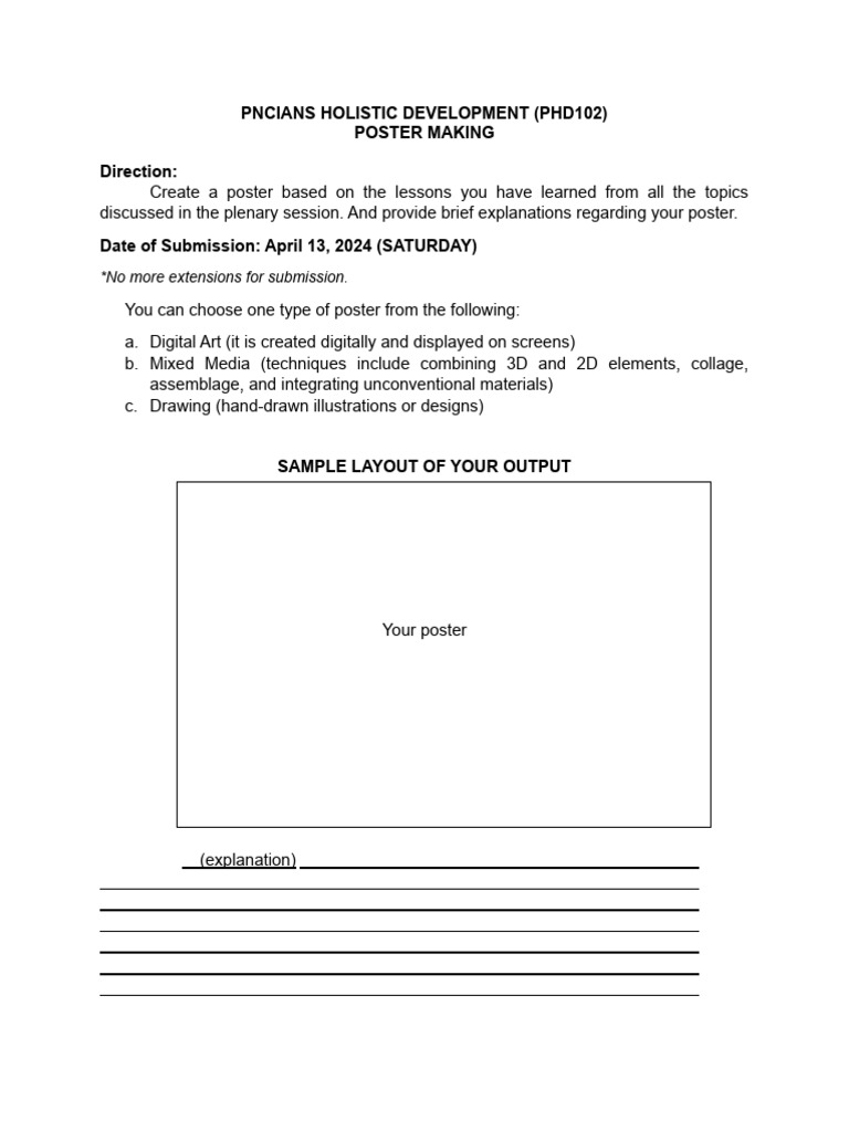 PHD102 - POSTER MAKING (Prelim) (20240406152711) | PDF | Graphics ...