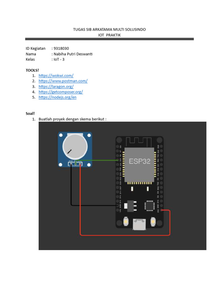 Proyek IoT Pengukuran Suhu dengan ESP32 | PDF | Metode & Bahan Ajar | Komputer