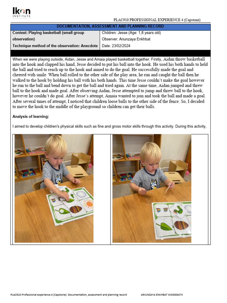 Individual Observation Caps | Download Free PDF | Learning | Pedagogy