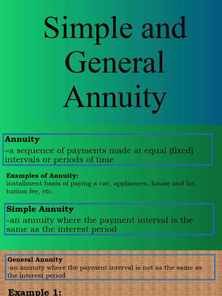 Quarter 2 Simply Annuity | PDF | Present Value | Interest