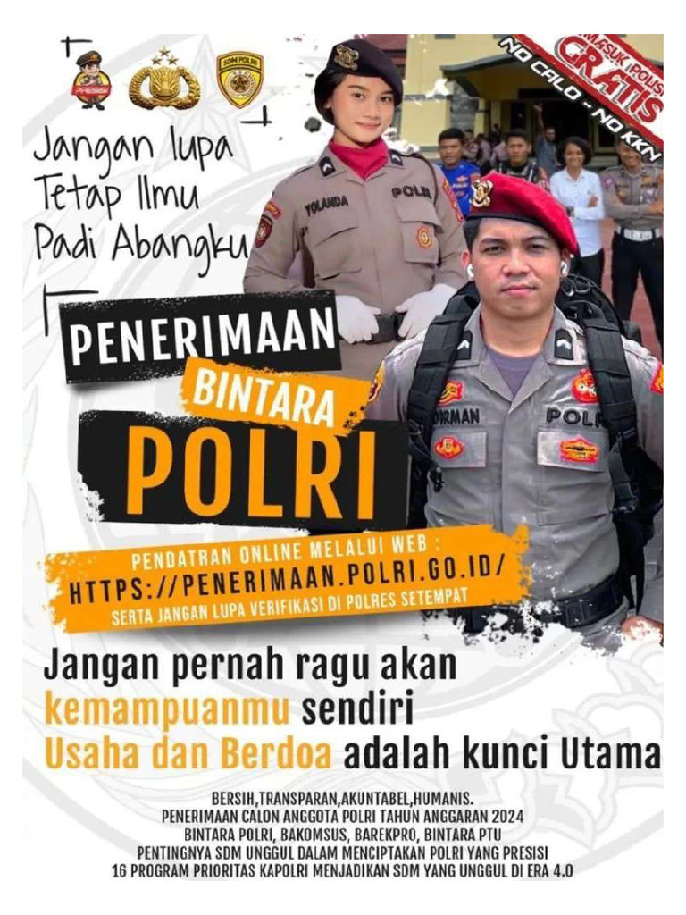 Brosur Penerimaan Bintara Polri | PDF