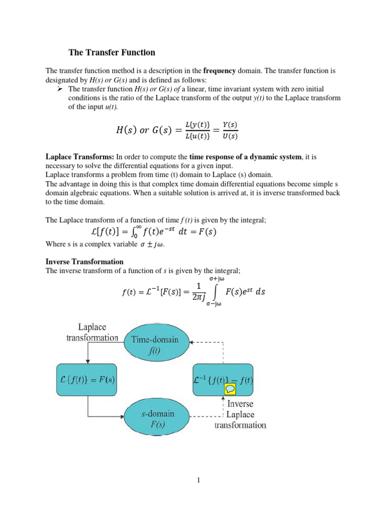 Transfer Function | Download Free PDF | Laplace Transform | Mathematical Physics