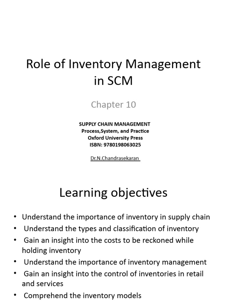 Inventory Management | PDF | Inventory | Supply Chain