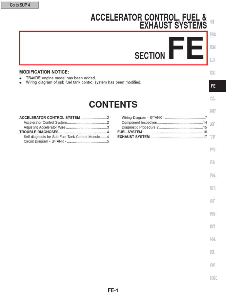 Accelerator Control, Fuel & Exhaust Systems: Modification Notice ...