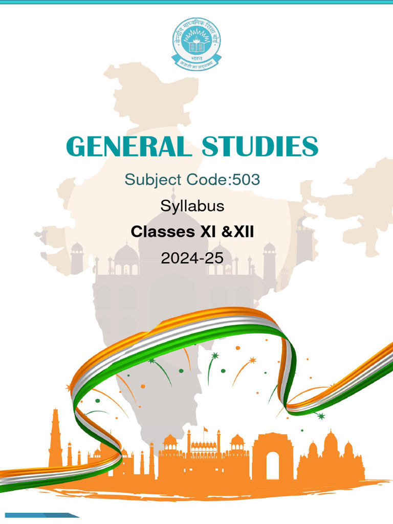 11th & 12th GeneralStudies - SrSec - 2024-25 | PDF | Educational Assessment | Science