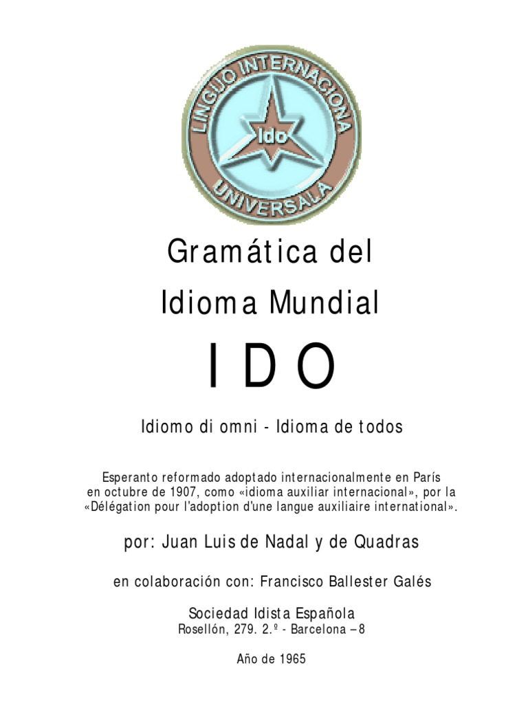 Gramatica de Ido en Español | PDF | Adjetivo | Morfología