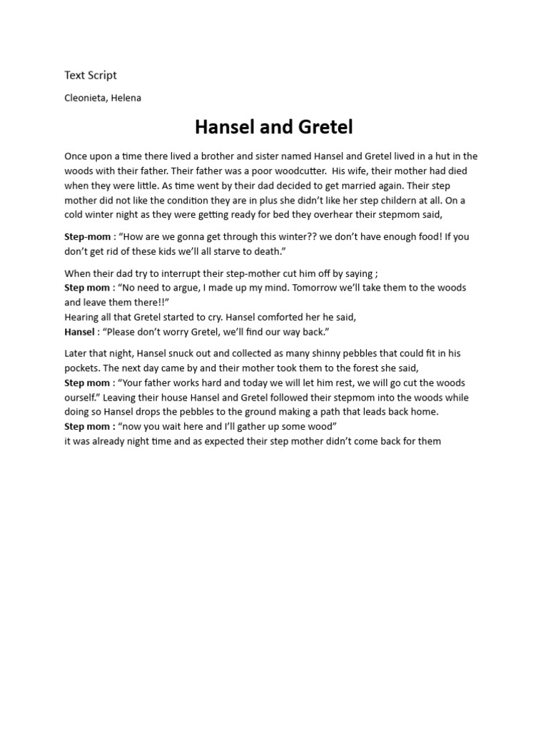 Classic Tale: Hansel and Gretel | PDF | General Fiction