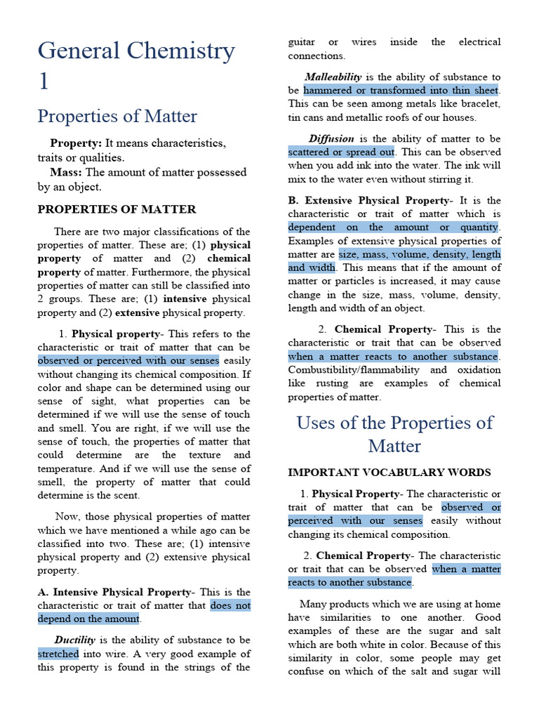 General Chemistry Lesson 1 | PDF | Mixture | Filtration