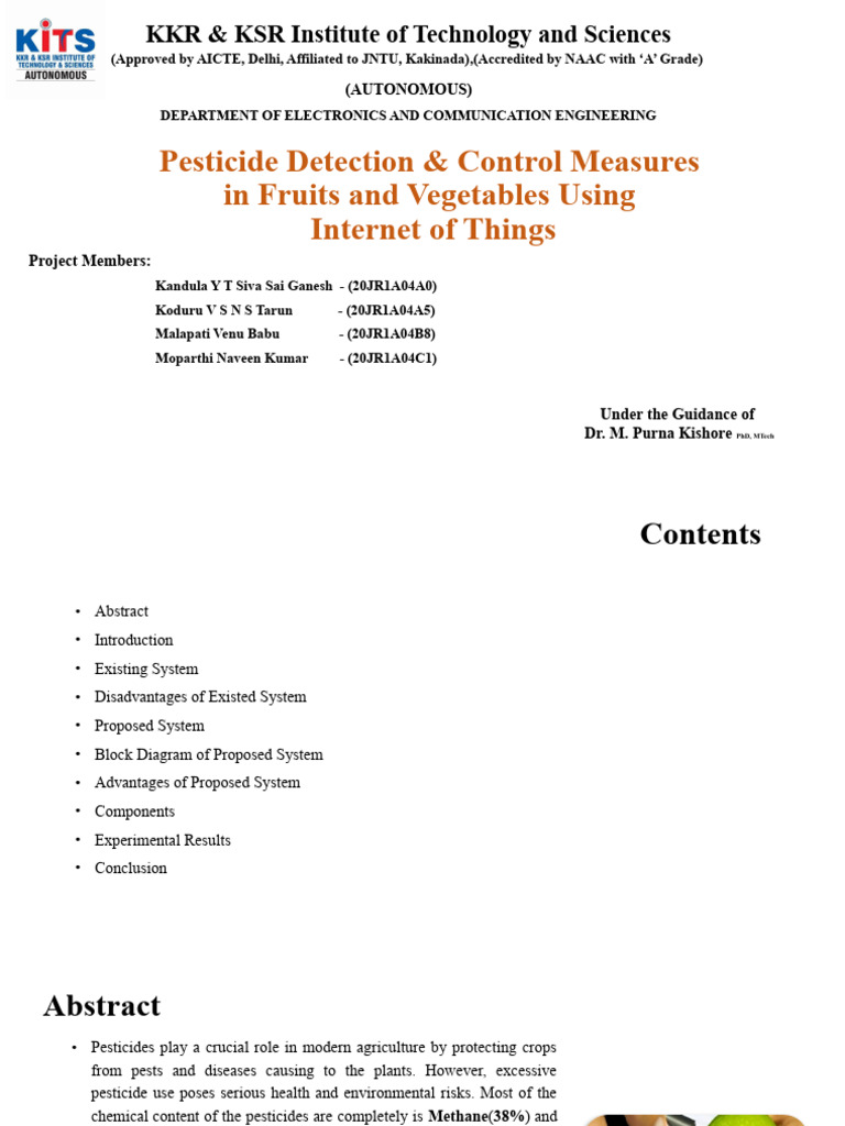 IoT Pesticide Detection in Produce | PDF | Sensor | Pesticide