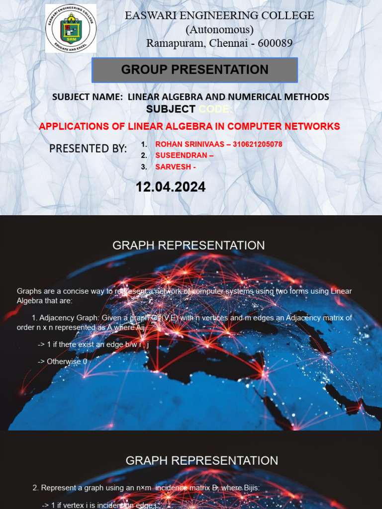 LinAlg Presentation(1) | PDF | Matrix (Mathematics) | Computational Complexity Theory