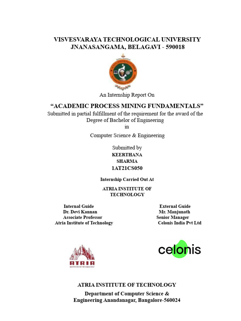 Celonis Internship Report | PDF | Information Technology