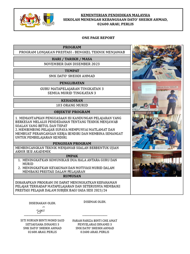 Opr Program Lonjakan Prestasi - Bengkel Teknik Menjawab | PDF | Karier ...