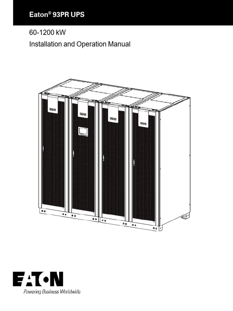 Eaton 93pr 60 1200kw User and Installation Guide User Guides en GB Anz ...