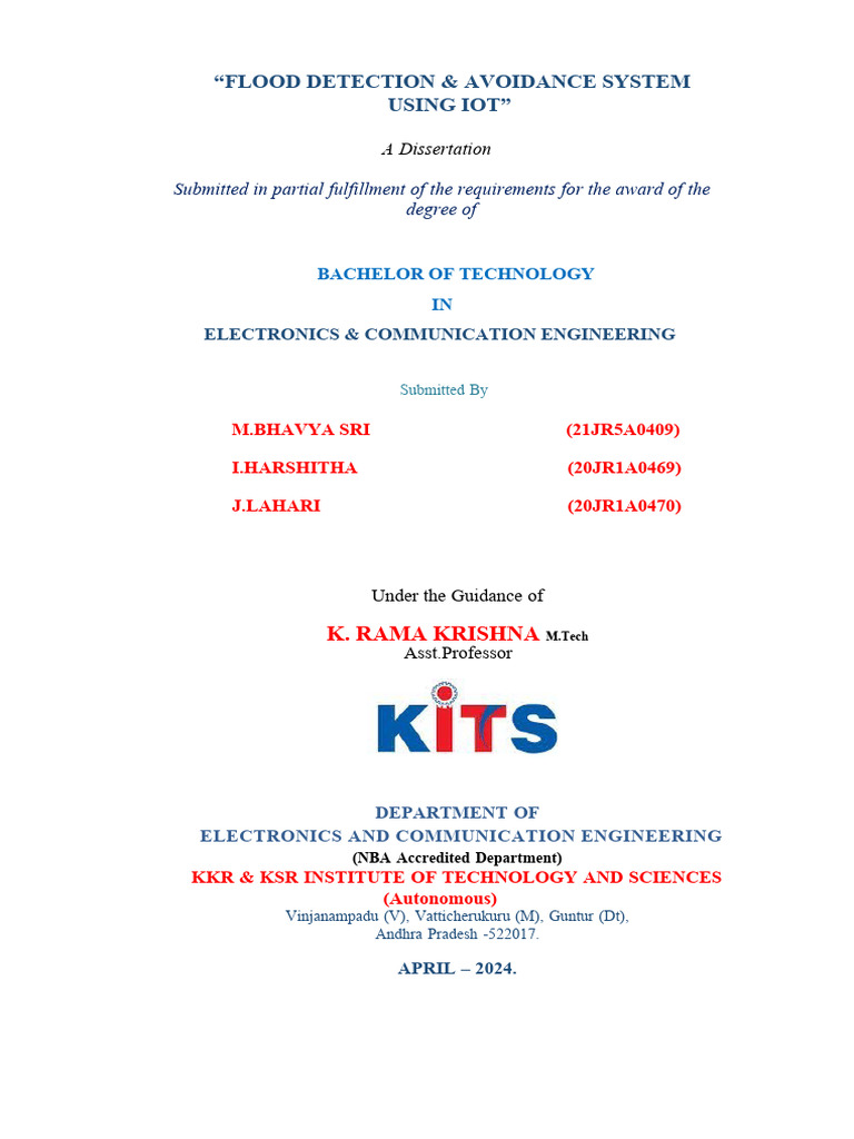 Instructions_for_4-2_B.Tech_Project_Thesis_Preparation[1] | PDF | Embedded System | Arduino