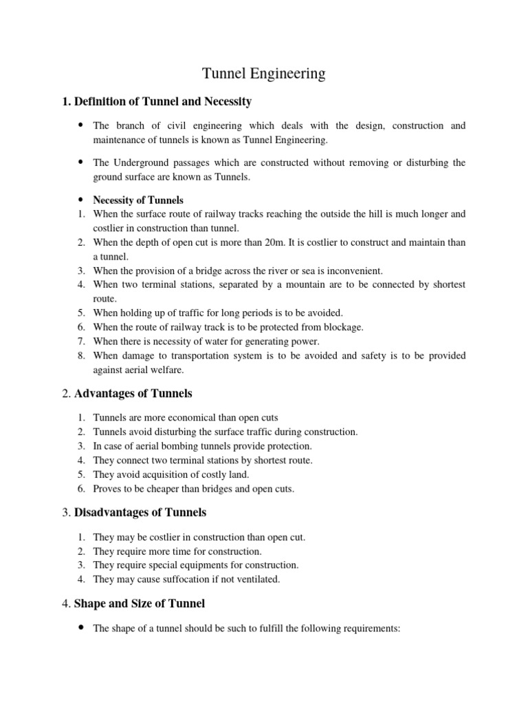 Tunnel Engineering | PDF | Tunnel | Concrete