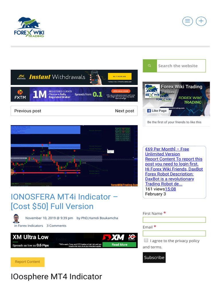 IONOSFERA MT4i Indicator - (Cost $50) Full Version | PDF | Foreign Exchange Market | Algorithmic ...