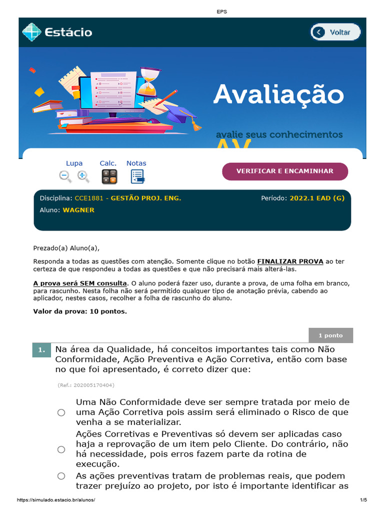 Av - Gestão de Projetos de Engenharia | PDF