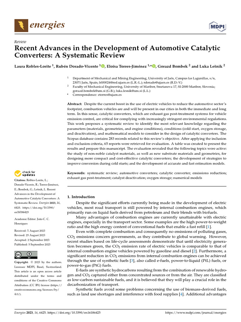 Recent Advances in The Development of Automotive C | PDF | Fuels | Engines