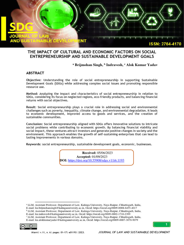 The Impact of Cultural and Economic Factors On Soc | PDF ...