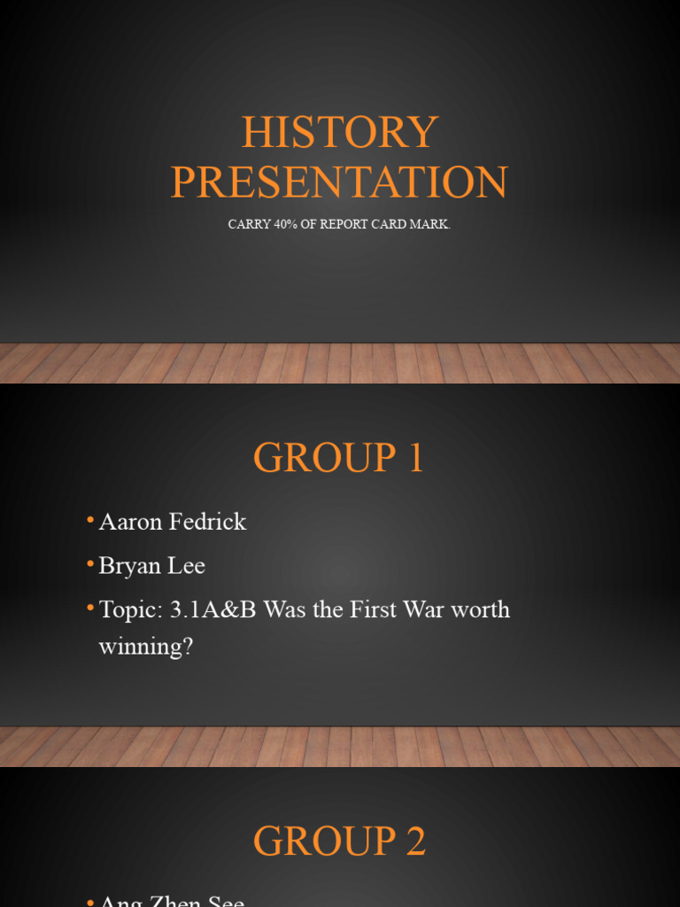 History Presentation Topics Overview | PDF